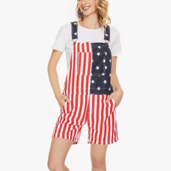 Overalls | Jeans | Overalls Brand American Flag Stars Stripes Usa ...